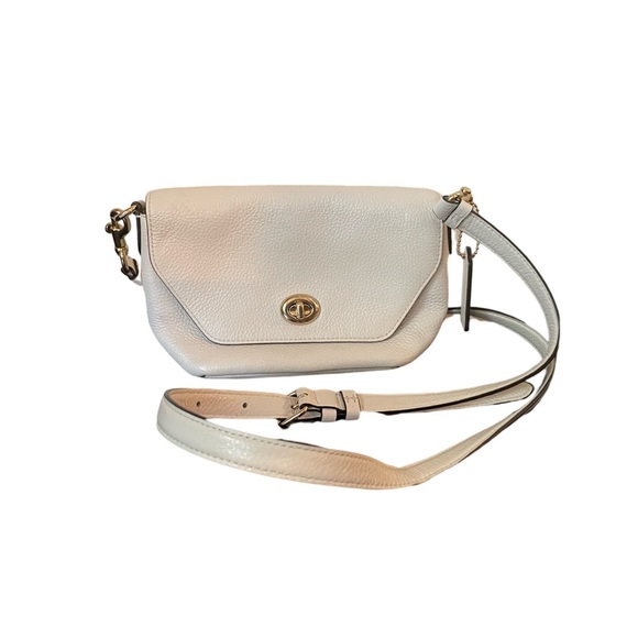 Coach | Bags | Authentic Coach White Leather Crossbody Bag | Poshmark